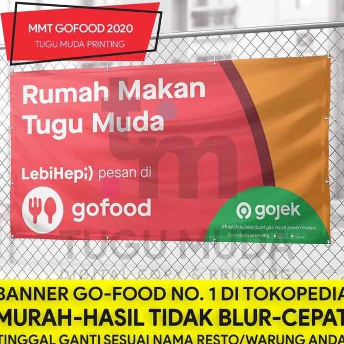 Jual [ COD ] Cetak MMT|Spanduk -Resto-GoFood-GoJek-Makanan - Flexy ...