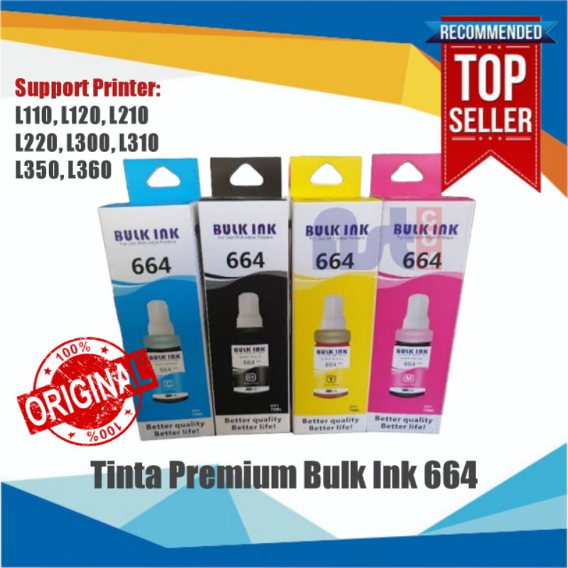 Jual Tinta Premium Original Bulk Ink 664 | Shopee Indonesia
