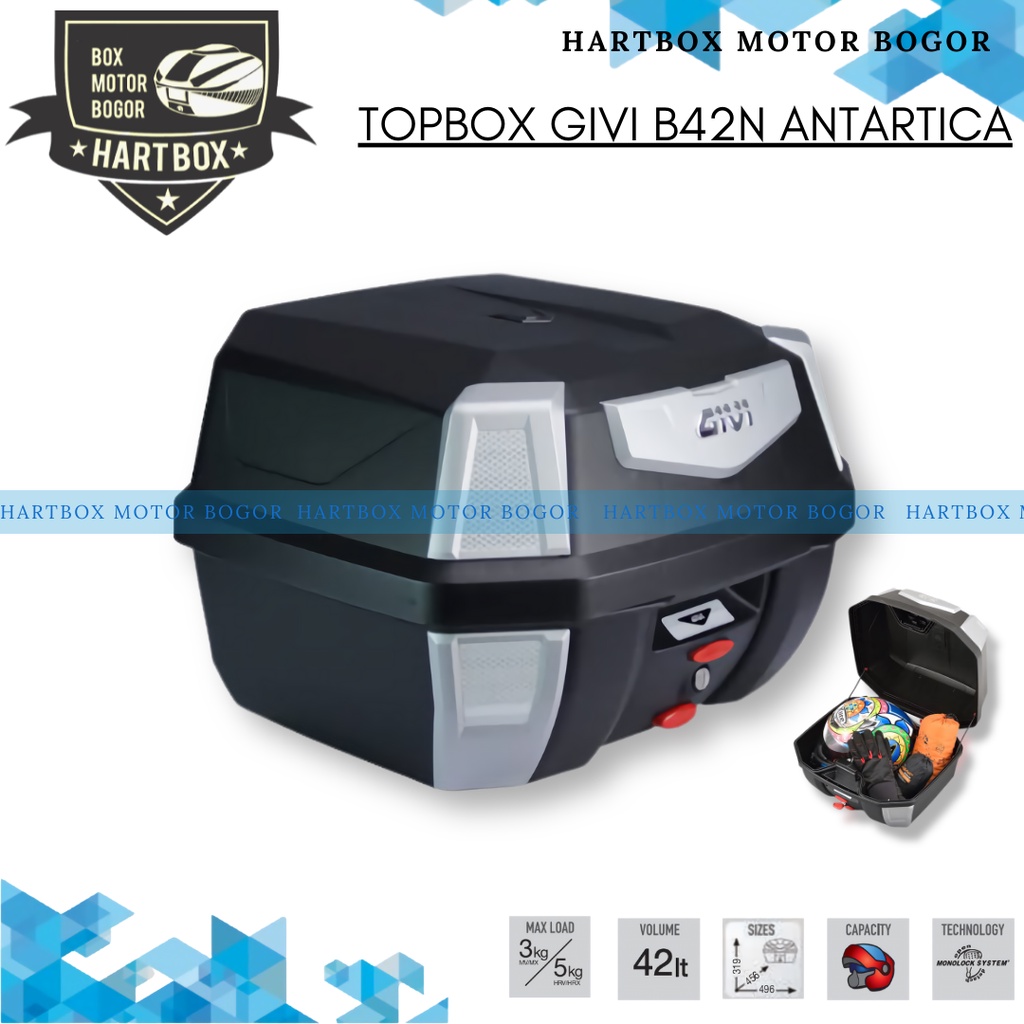 Jual Box Motor Givi B42N Antartica | Box Givi B42 Antartica New pcx nmax versys adv cocok ...