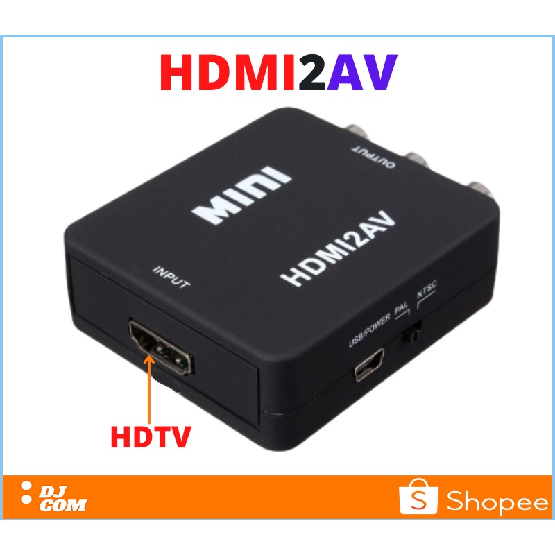 Jual HDMI2AV Converter HDTV To AV RCA 1080P Plug & Play | Shopee Indonesia