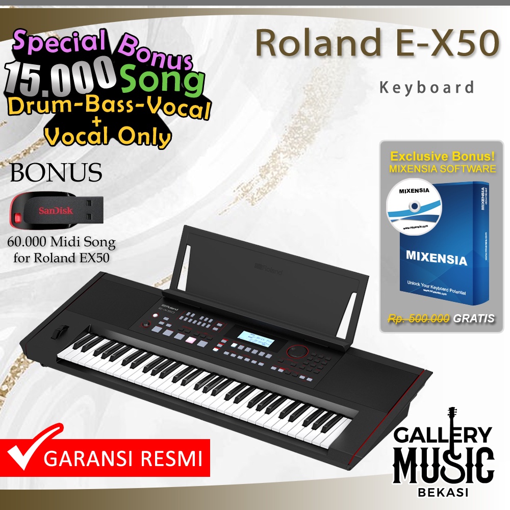 Jual Roland E-X50 Arranger Keyboard / EX 50 / EX50 Garansi Resmi | Shopee Indonesia