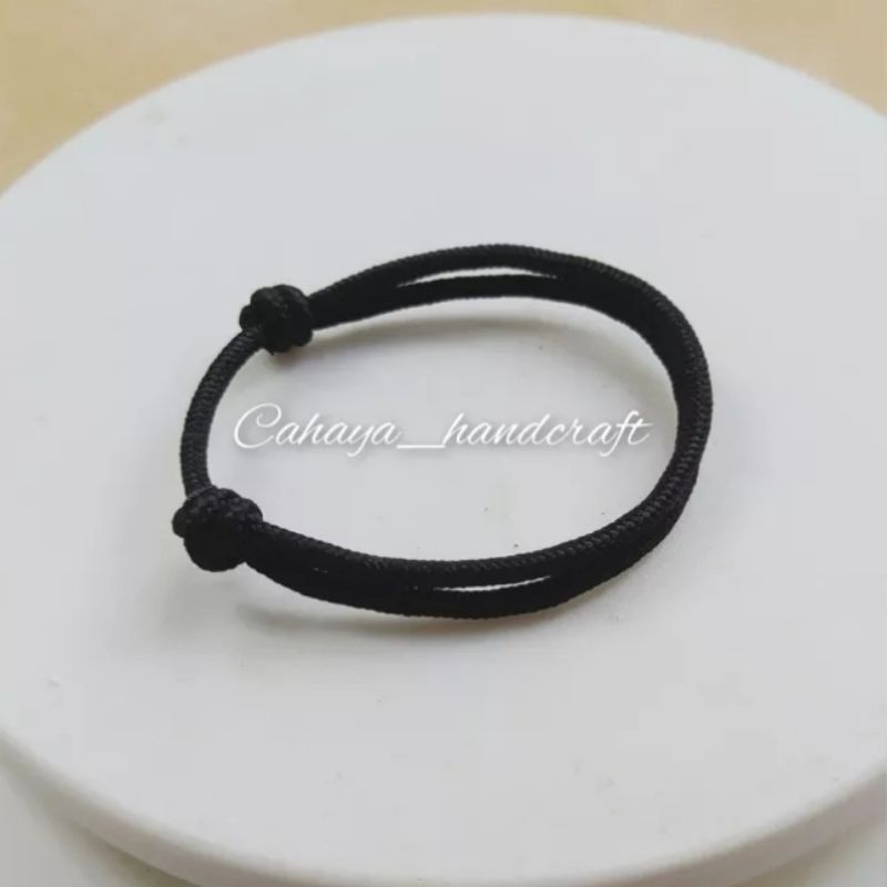 Jual Gelang Simple Hitam Polos Gelang Hitam Tali Satin Tali Korea Anti ...