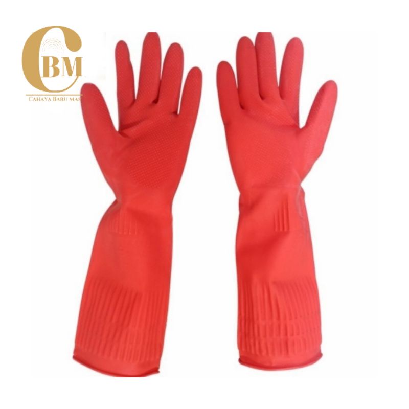 Jual Sarung Tangan Karet Panjang IGM Hand Glove Red Sarung Tangan Merah ...