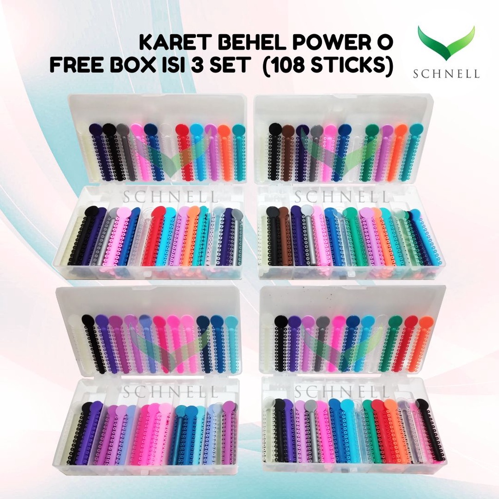 Jual Karet behel/power o/ligature tie isi 3 set (108 sticks) | Shopee ...