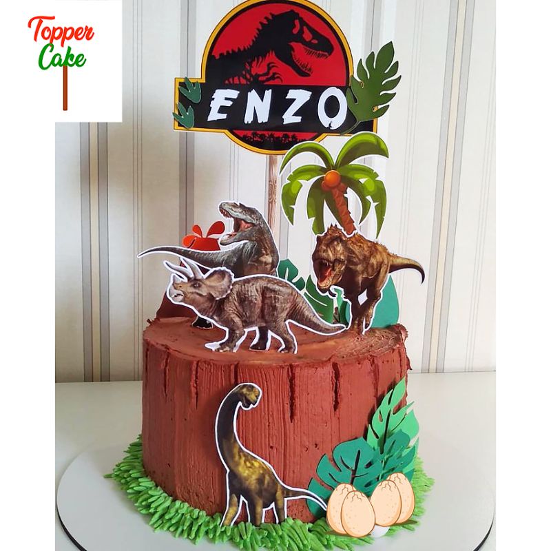 Jual Topper Cake Dinosaurus gratis tambah nama, usia, foto/Hiasan kue ...