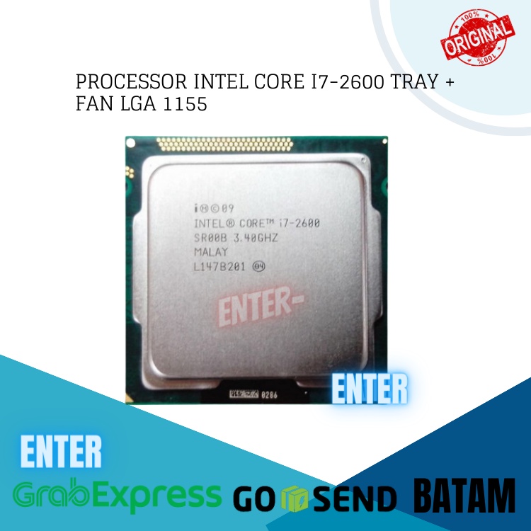 Jual PROCESSOR INTEL CORE I7-2600 TRAY + FAN LGA 1155 | Shopee Indonesia