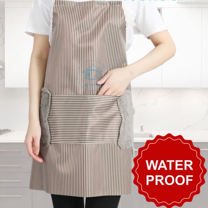 Jual Apron - Waterproof / Celemek Masak Dapur Wanita Pria / Celemek ...
