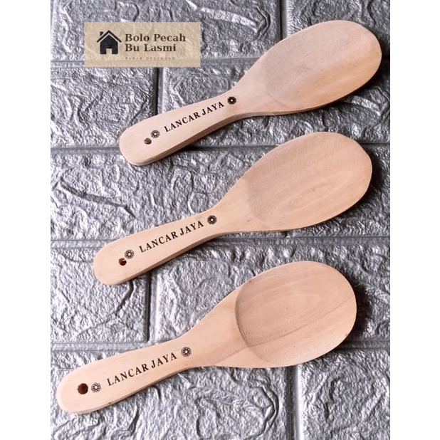 Jual Centong Nasi Kayu Lancar Jaya / Centong Kayu Polos / Entong Kayu ...