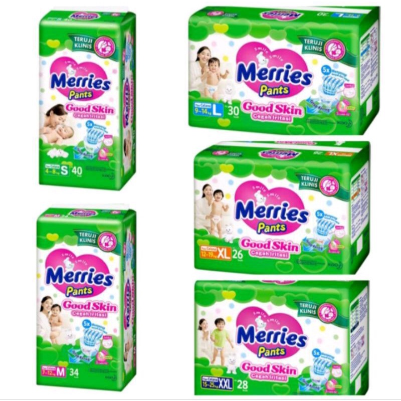 Jual Merries NBS40 / M32 / L28 / XL26 / XXL28 | Shopee Indonesia