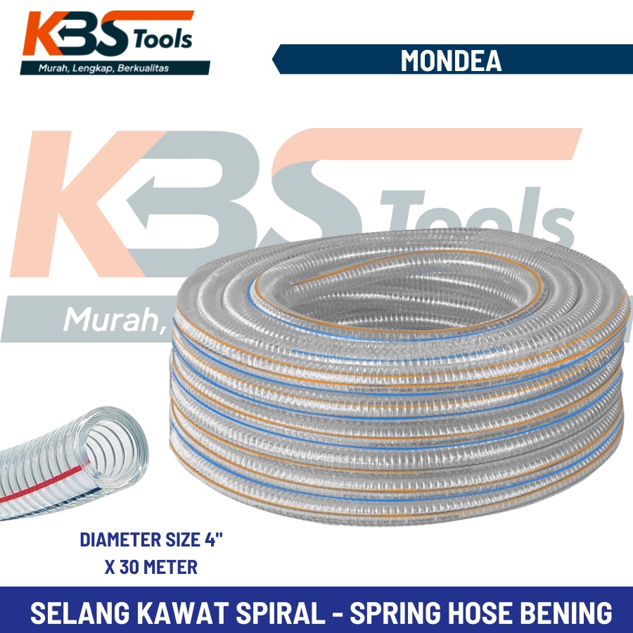 Jual Selang Kawat Spiral 4" Inch Transparant MONDEA Spring Hose x 30 ...