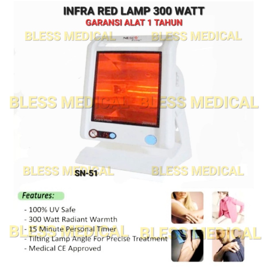 Jual Lampu Terapi/Kesehatan Infrared 300 watt with Timer Fisiotherapy ...
