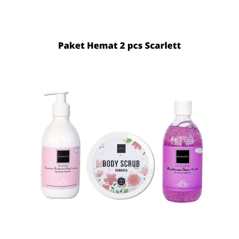 Jual Paket Hemat Scarlett Original Lotion Body Scrub Shower | Shopee ...