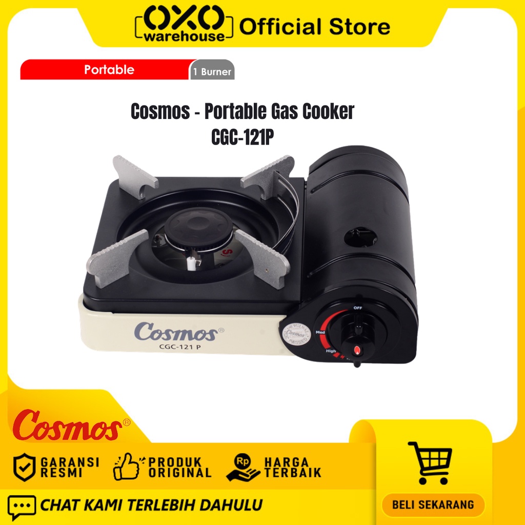 Jual Cosmos Portable Gas Cooker CGC-121P 1 Tungku Low Watt Garansi ...