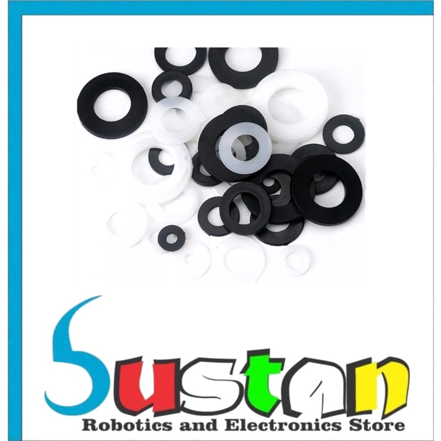 Jual M6 RING NYLON M6X18X1.5 MM FOR SPACER SCREW NUT MUR BAUT 6MM ...