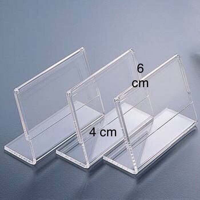 Jual Name/price tag/Label Display/stand Acrylic/akrilik model L. 4x6 cm ...