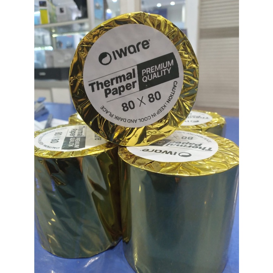 Jual kertas thermal IWARE 80x80mm | peper thermal 80 x 80mm kualitas ...