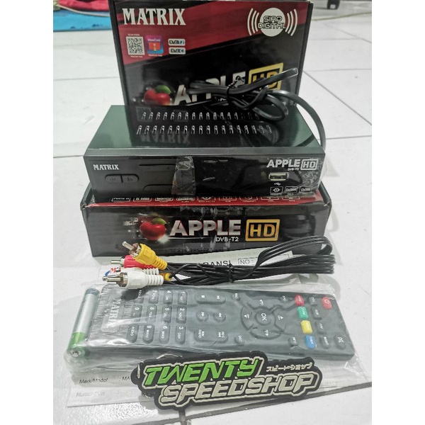 Jual SET TOP BOX STB TV DIGITAL MATRIX APPLE MERAH | Shopee Indonesia
