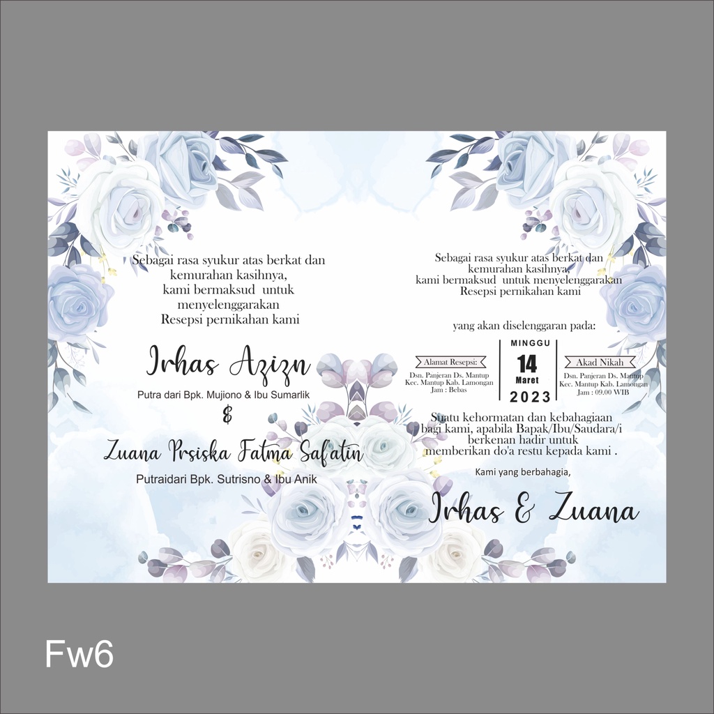 Jual Undangan nikah aesthetic rustic FW6 | Shopee Indonesia