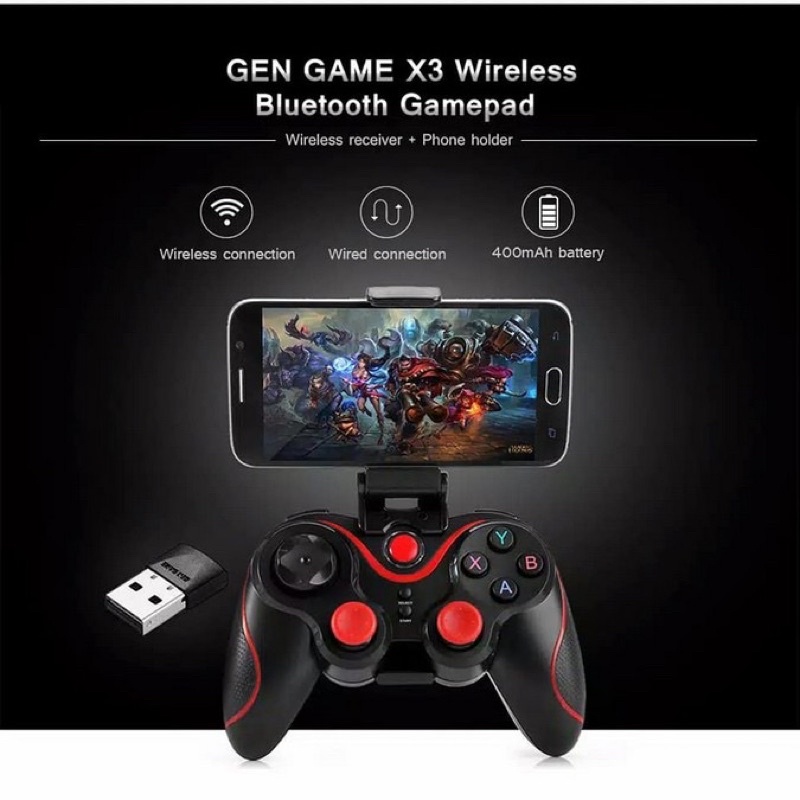 Jual Gamepad X3 Joystick Bluetooth Wireless Smartphone Ios Android Holder Hp Pc Shopee Indonesia
