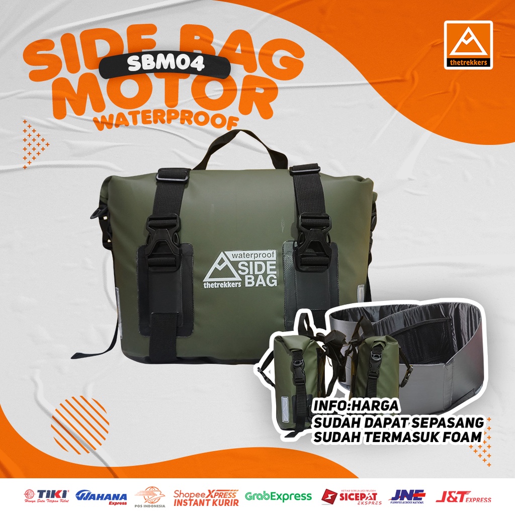 Jual Side Bag Motor Thetrekkers Type SBM04 Waterproof | Bahan PVC ...