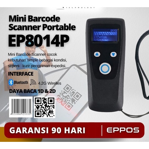 Jual TERMURAH Mini Barcode Scanner EPPOS 1D/2D EP8014P - Wirelles ...