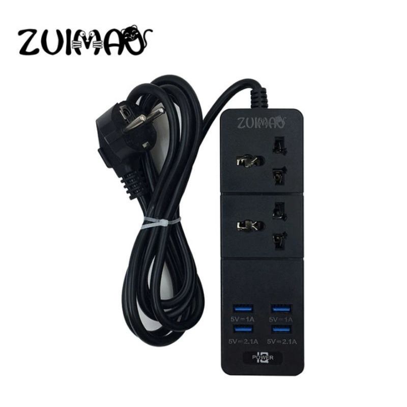 Jual Stop Kontak 2 Lubang 3 Pin + 4 USB Port - Colokan Listrik Multifungsi | Shopee Indonesia