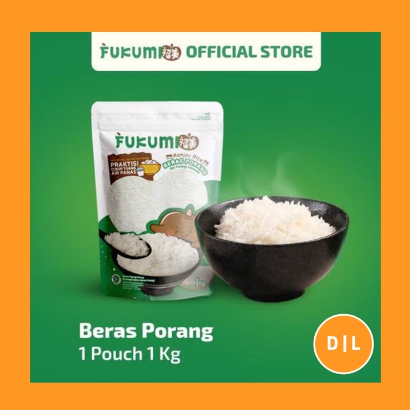 Jual FUKUMI Beras Porang Nasi Sehat Shirataki 1 kg / Konjac Rice 1kg ...
