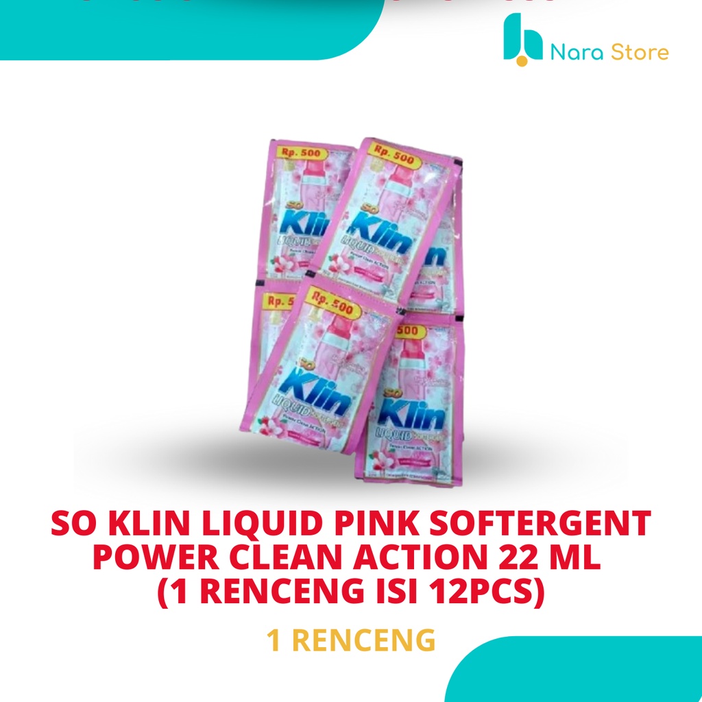 Jual So Klin Liquid Pink Softergent Power Clean Action 22 Ml 1 Renceng Isi 12pcs Shopee