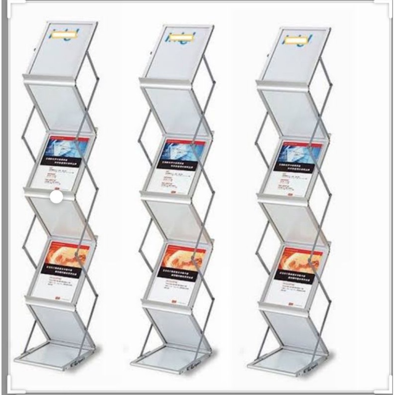 Jual Rak Brosur Lipat Acrylic 4 Susun 7 Susun | Shopee Indonesia