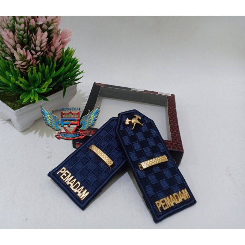 Jual Pangkat PDU Pemadam kebakaran/Damkar Gold 3A Bordir Exclusive ...