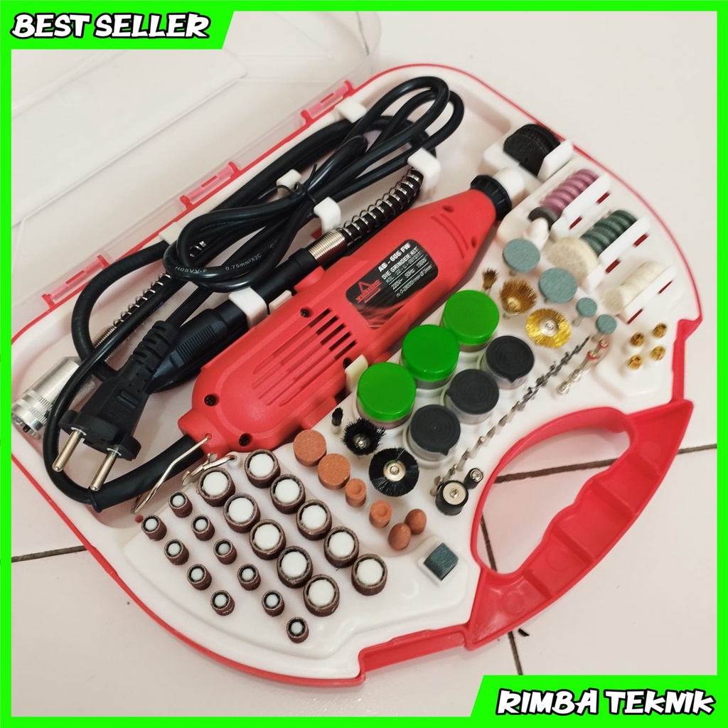 Jual YUKIDO Mini Die Grinder Kit Set 95 Pcs Mesin Gerinda Mini Mesin ...