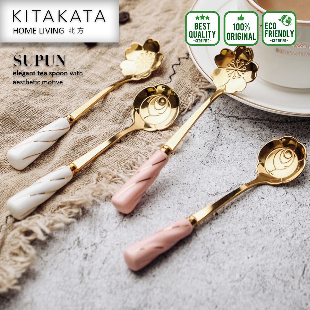 Jual KITAKATA SUPUN Sendok Teh Kopi Mewah Berkelas / Sendok Kecil Lucu ...