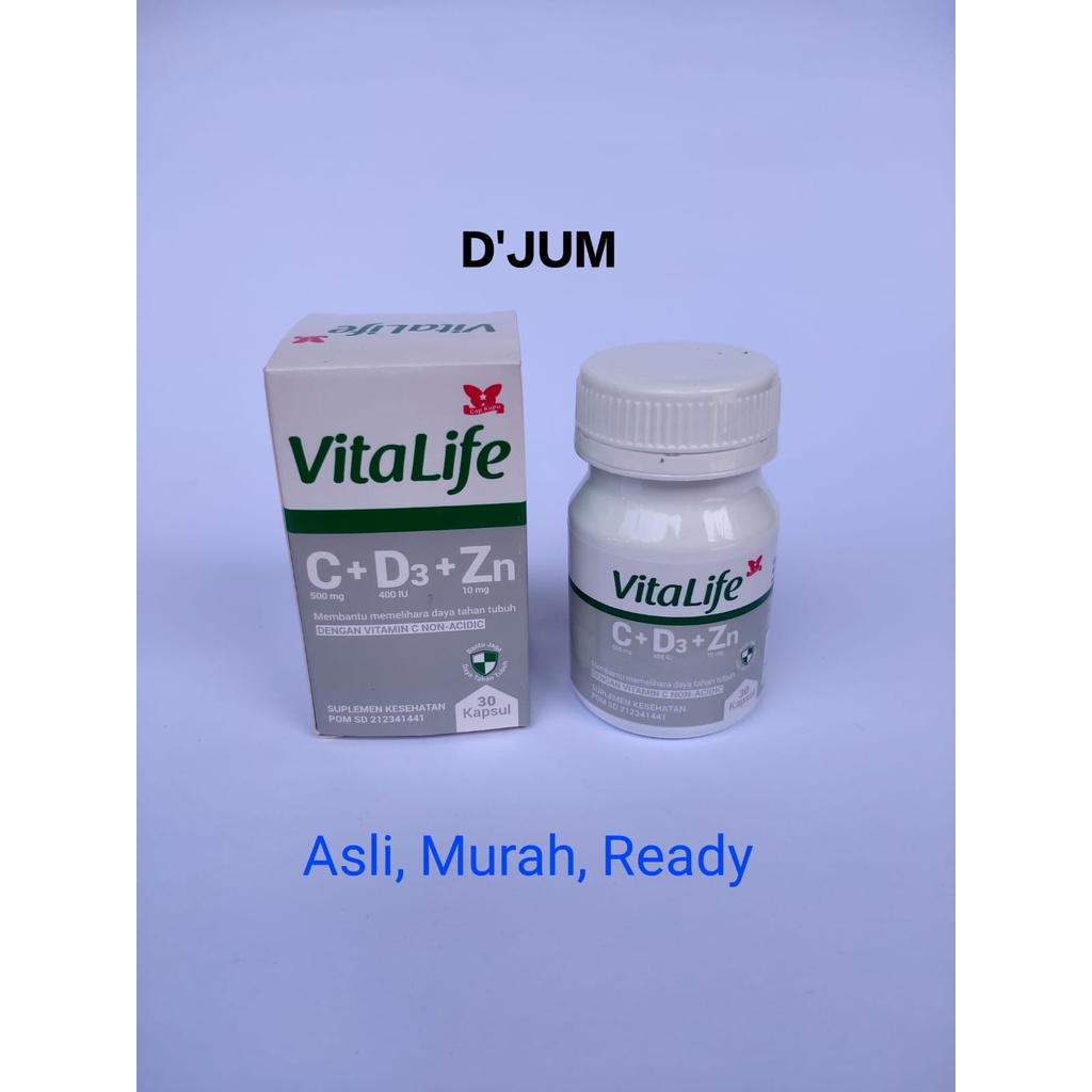 Jual VITALIFE MULTIVITAMIN VITAMIN C + D3 + ZINC 30 KAPSUL Produsen ...