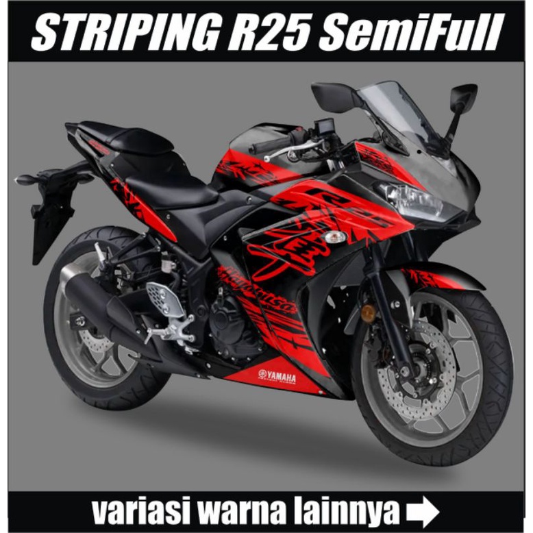 Jual Striping Yamaha R25 Desain Custom Brecak / Sticker Motor Yamaha ...