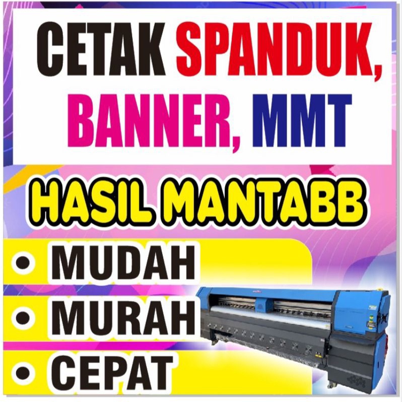 Jual Cetak Spanduk, MMT, Banner bahan 340 gsm | Shopee Indonesia