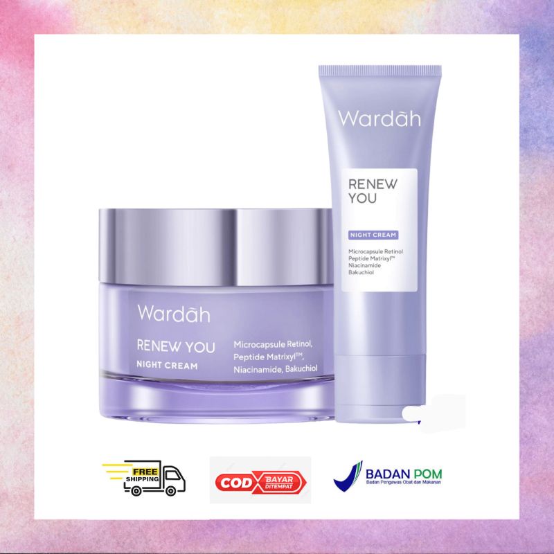 Jual WARDAH RENEW YOU NIGHT CREAM ANTI AGING, 15ml&30gr | Shopee Indonesia