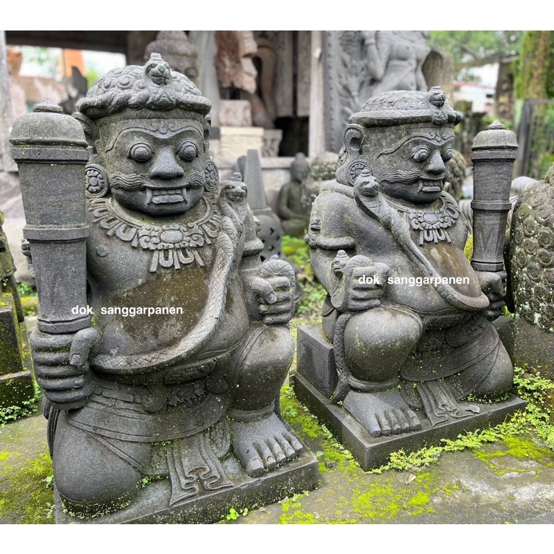 Jual Patung Gupala Dwarapala Batu Hiatam Batu Lava tinggi 1 meter ...