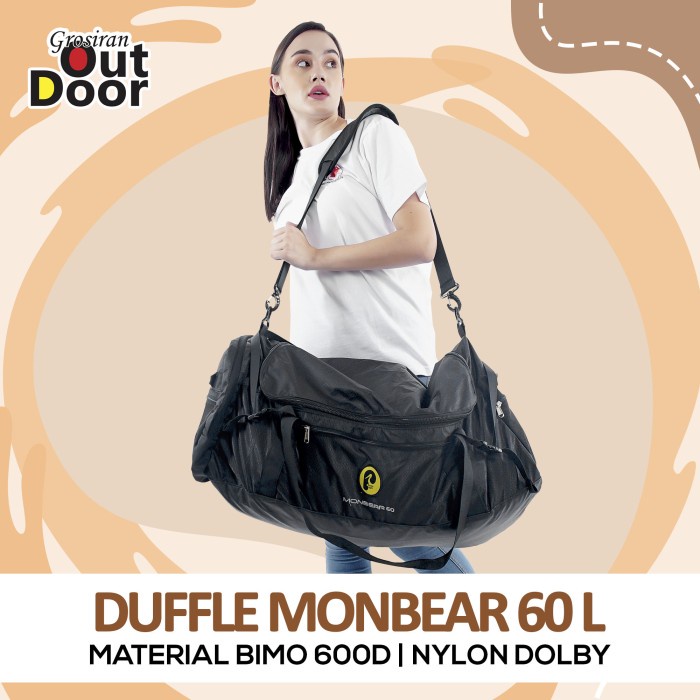 Jual Tas duffel dufle duffle 60L lipat travel monbear garansi 1 tahun | Shopee Indonesia