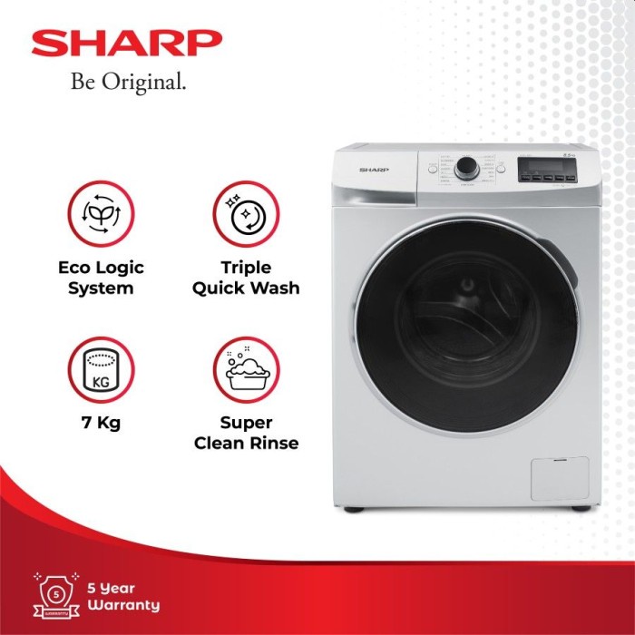 Jual Sharp Mesin Cuci Front Loading 7KG ES-FL1073W (PALEMBANG) | Shopee ...