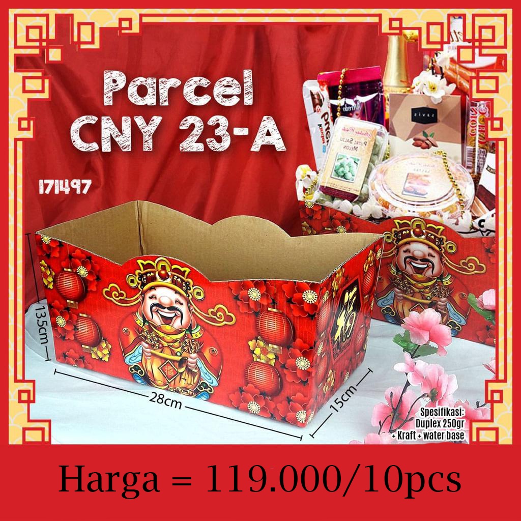 Jual NEW // BOX PARSEL MERAH BARONGSAI / BOX HAMPERS CNY / KOTAK PARCEL ...
