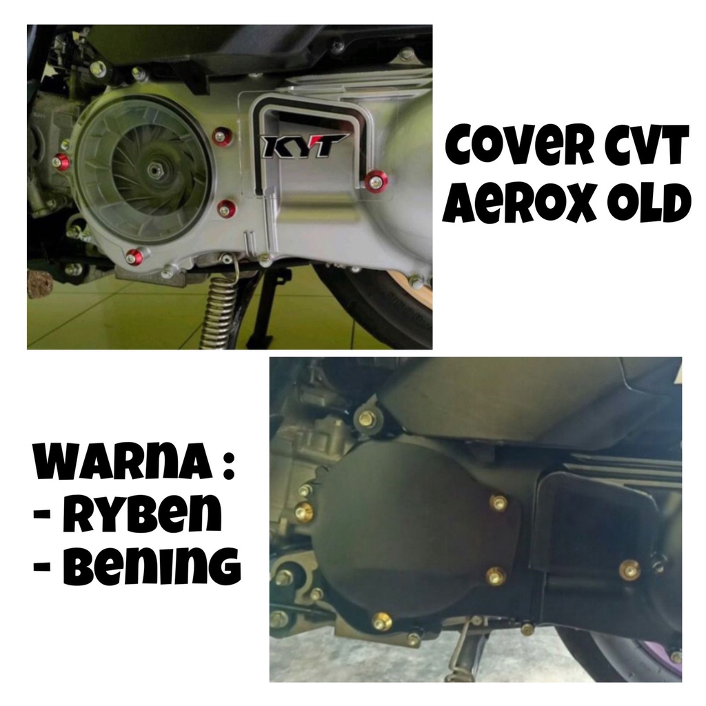 Jual COVER CVT AEROX 155 LAMA BENING RYBEN HITAM TRANSPARAN FULL COVER ...