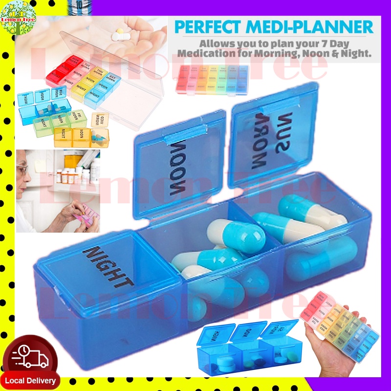 Jual Pill Box 21 Kotak Obat Penyimpanan Pill Kotak Tempat Obat Pil ...