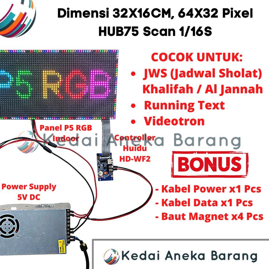 Jual 드 Panel Module Modul LED P5 Running Text SMD RGB Full Color Indoor ...