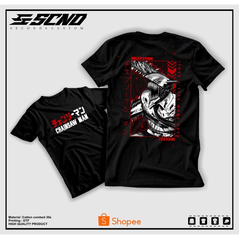 Jual Kaos / Baju anime Chainsaw Man,jepang,anime | Shopee Indonesia