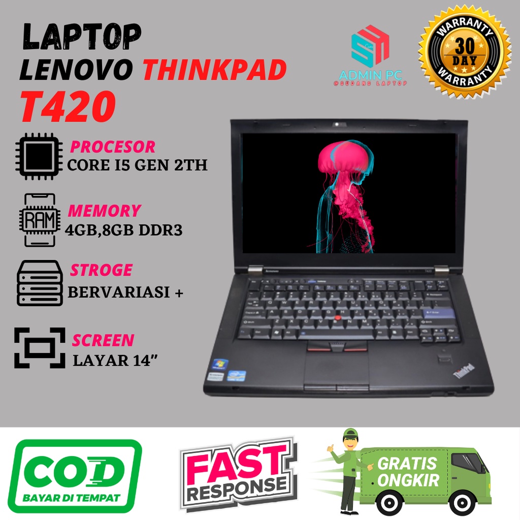 Jual laptop lenovo thinkpad T420 Intel Core I5 Gen 2 ram 4gb / hdd 500gb | Shopee Indonesia