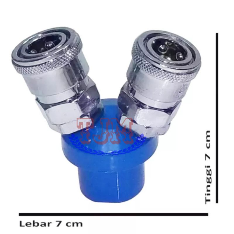 Jual Air Quick Coupler 2 Pass / Way Sambungan Selang Angin Coupler 2 ...