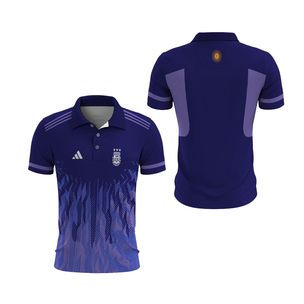 Jual TiniShop - Baju Kaos Polo Piala Dunia 2022 Argentina Away Bintang ...