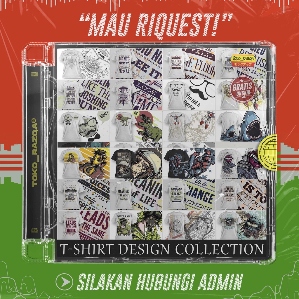 Jual 41 T-Shirt Design Collection - Disain Sablon DTF - DTG - STICKER ...