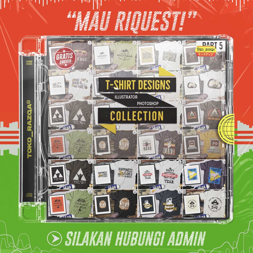 Jual T-Shirt Designs Retro Collection. Part 5 - Disain Sablon DTF - DTG ...