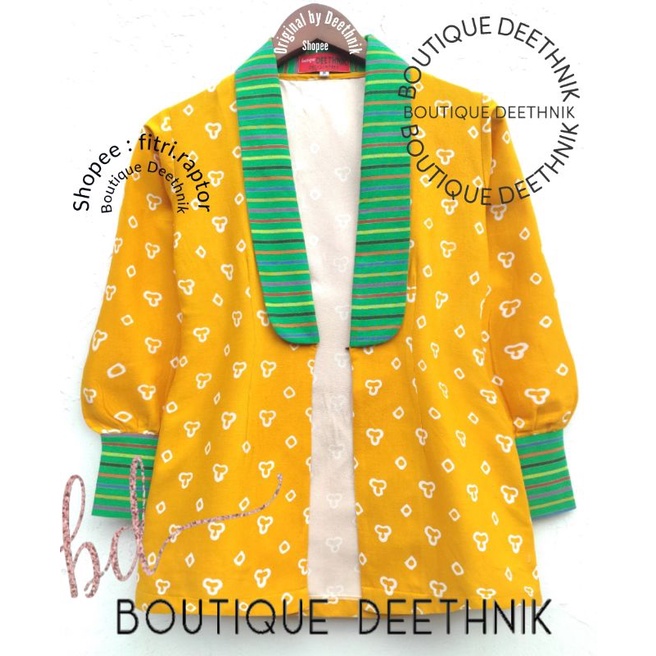 Jual DEETHNIK - Baju batik cap asli warna kuning batik cap asli mix ...